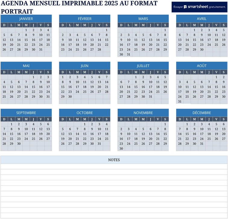 Calendrier Mensuel Excel - Gestion Efficace de Ton Temps - modeles.fr
