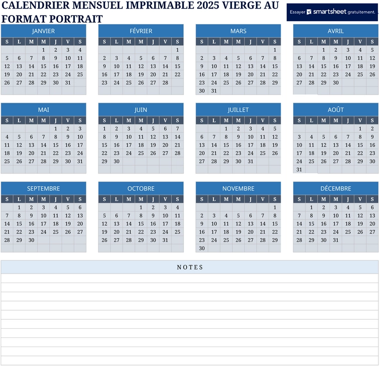Calendrier Mensuel Excel - Modèle Pratique pour une Organisation ...