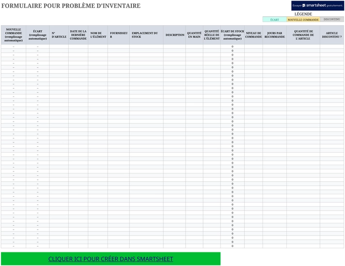 Modèle Excel de Liste d'Inventaire Simple - modeles.fr