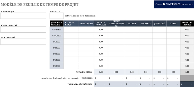 Modèle Excel d'Évaluation des Employés - Suivi de Performance - modeles.fr