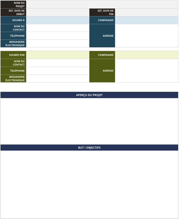 Modèle Word de Proposition de Projet pour la Gestion et l'Organisation ...