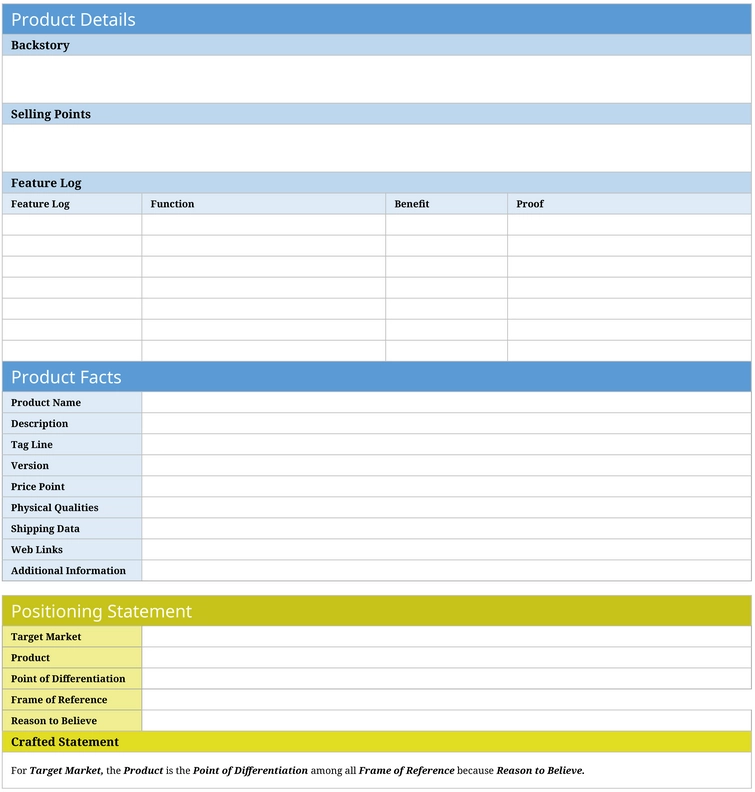 Modèle Excel pour la Stratégie Produit: Analyse & Suivi de Projet ...